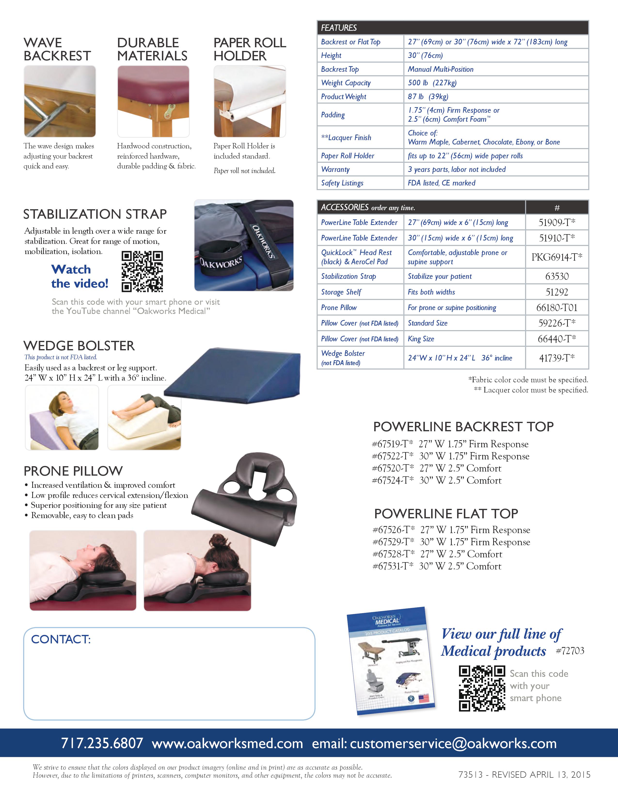 Oakworks Powerline Table with Backrest Top